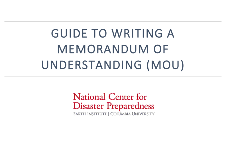 Guide to Writing a Memorandum of Understanding (MOU)